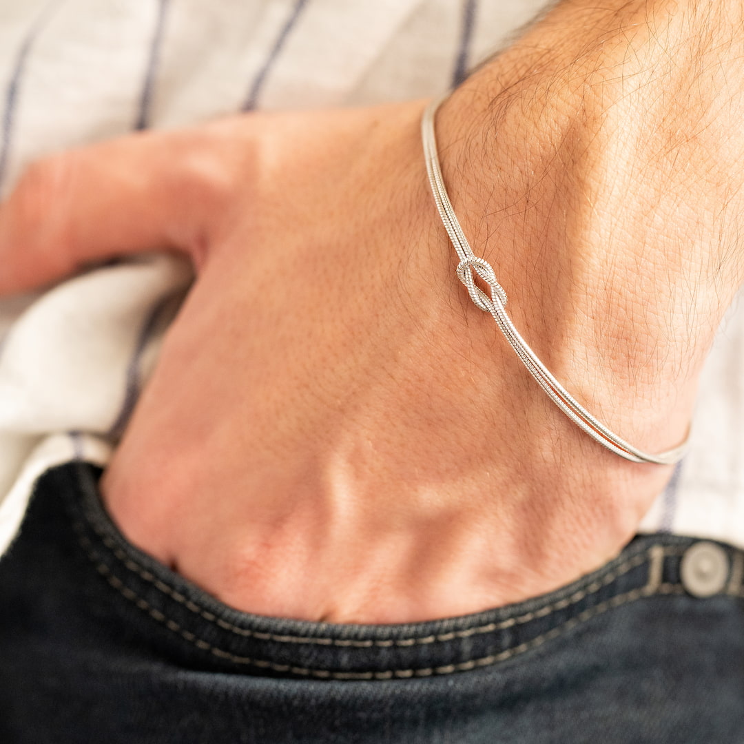 Valentine's Day Gift Idea- Love Chain for Couples -Bracelet -Silveristic